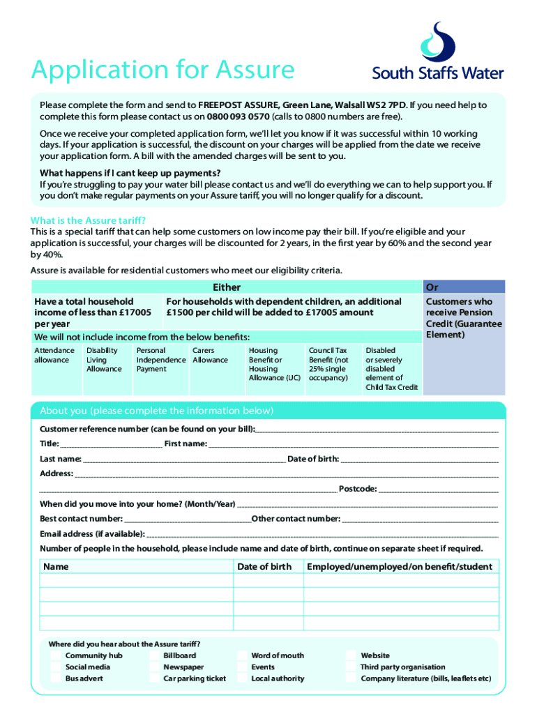 Fillable Online www.assurehealthcaregroup.comcareer-application ...