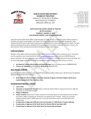 Fillable Online NORTH DAVIS FIRE DISTRICT Howard Madsen, Vice-Chairman ...
