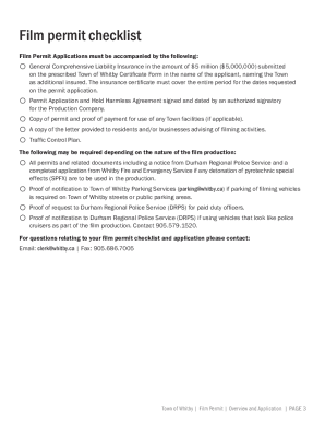 Fillable Online Film Permit. Overview and Application Fax Email Print ...