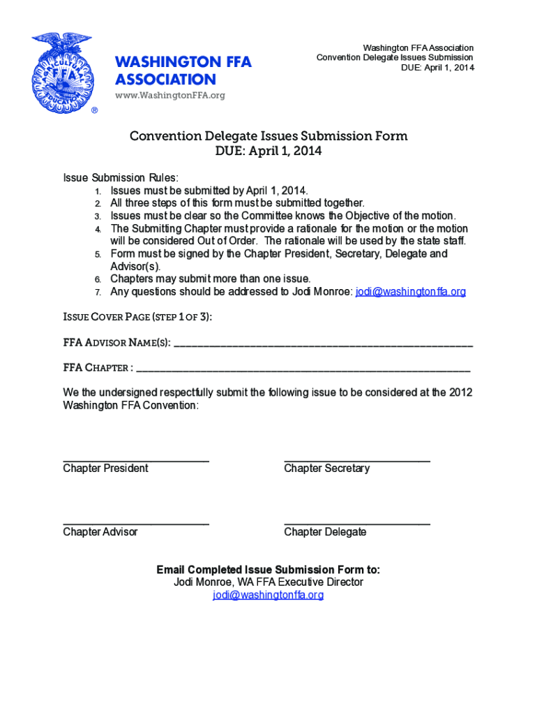 Fillable Online 2011 Issue Submission Form Fax Email Print - pdfFiller