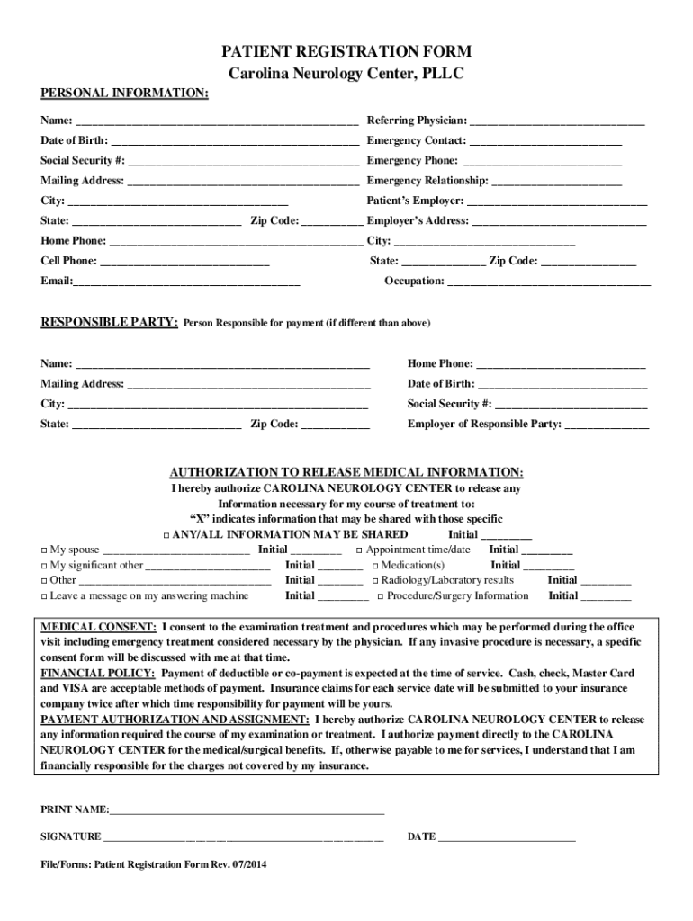 Fillable Online sa1s3.patientpop.comassetsdocsNEW PATIENT REGISTRATION FORM Fax Email Print ...