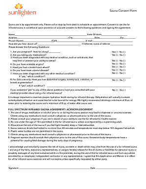 Fillable Online corecryotherapy.netconsent-formssauna-consent-formSauna ...