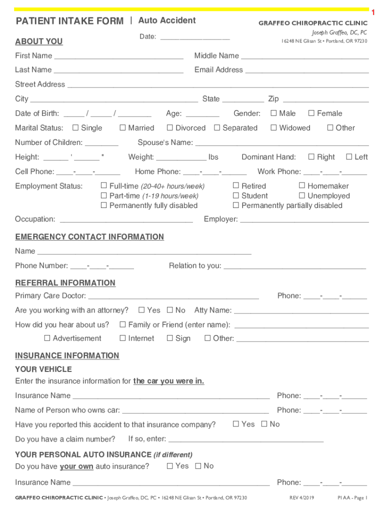Fillable Online www.graffeoclinic.com02AUTO-ACCIDENT-INTAKE-FORM1 ...