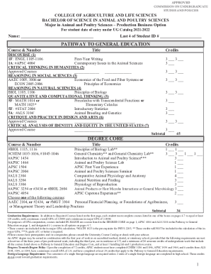 Fillable Online vt.edumajorsanimal-and-poultry-sciencesAnimal and ...