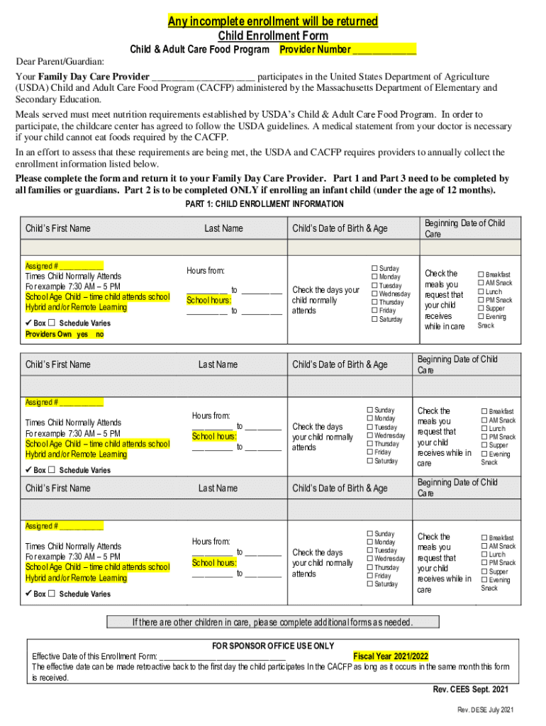 Fillable Online www.isbe.netPagesChild-Adult-Care-Food-ProgramChild and ...