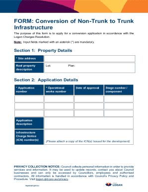 Fillable Online Conversion Applications (Development Infrastructure) Application Form Fax Email ...