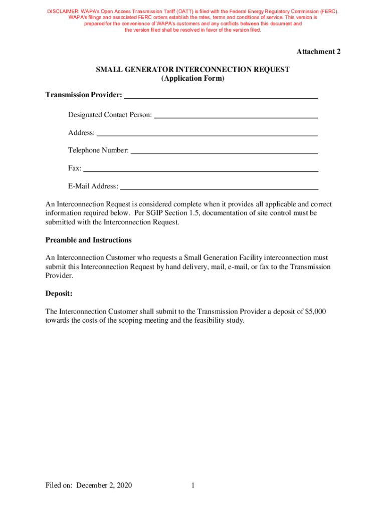 Fillable Online www.ferc.govhistory-oatt-reformHistory of OATT ...