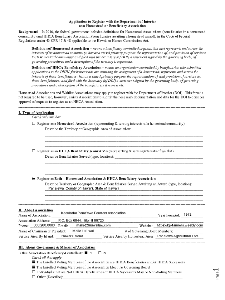 Fillable Online 042920 DoI Homestead Registration Form (Fillable PDF ...