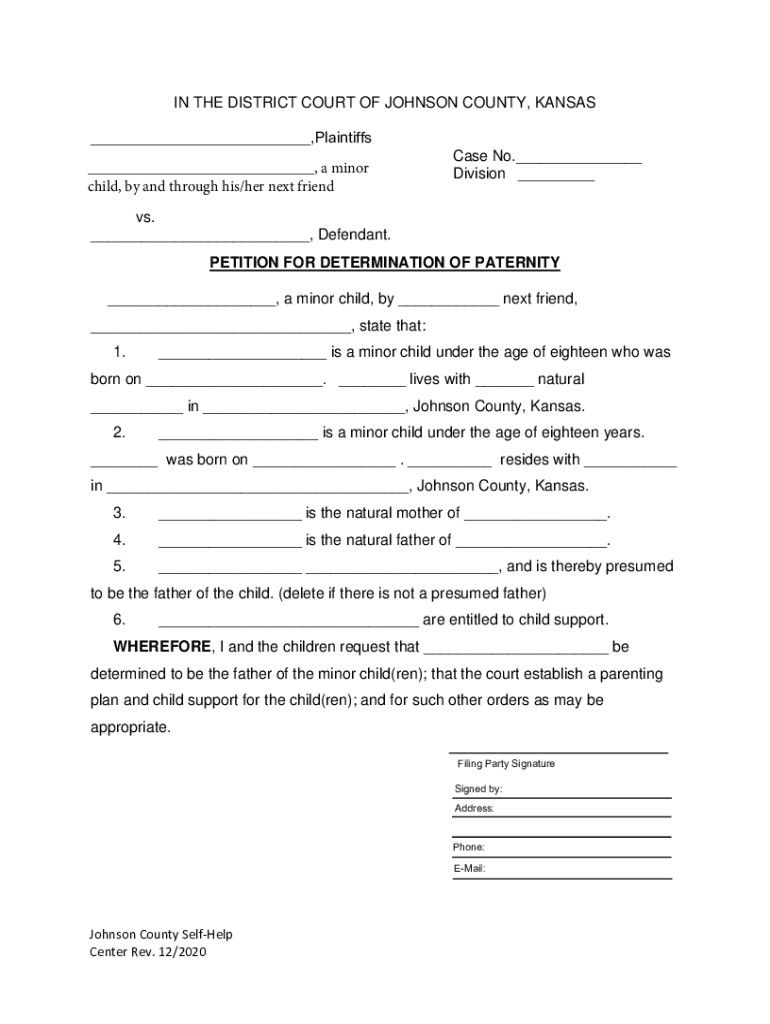 Fillable Online courts jocogov PROPOSED PARENTING PLAN Section I ...