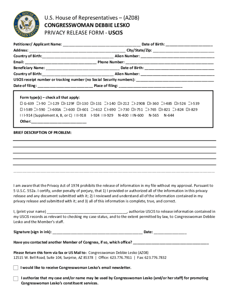 Fillable Online PRIVACY RELEASE FORM Fax Email Print - pdfFiller