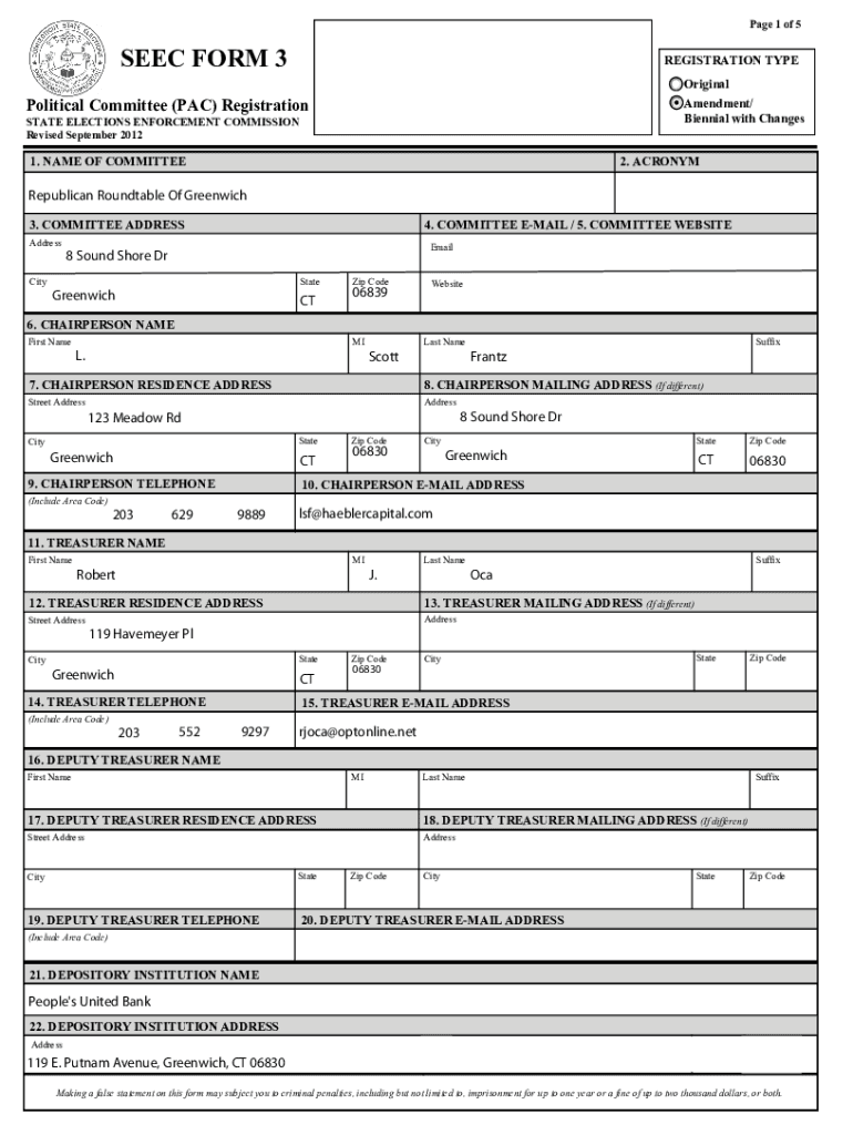 Fillable Online seec ct seec.ct.gov ecrisreporting pdfviewerPage 1 of 5 ...