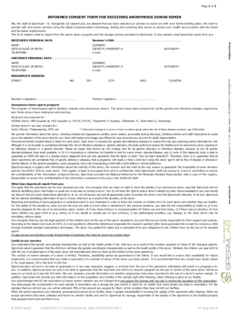 Fillable Online Sample informed consent form in Word and Pdf formats - page 3 of 3 Fax Email ...