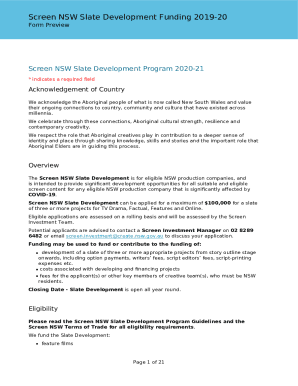 Fillable Online screen.nsw.gov.aunewsscreen-nsw-slateScreen NSW Slate ...