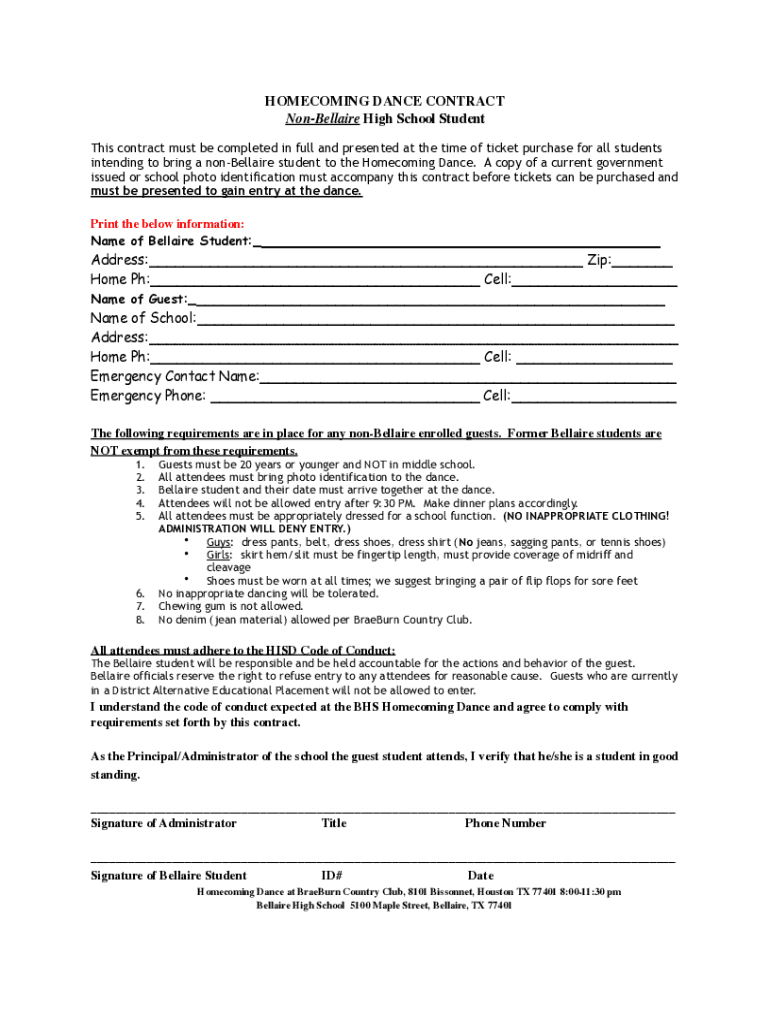 Fillable Online dev.nphs.orgDance-Contract-Homecoming-Flyer-19-20Dance Contract Homecoming Flyer ...