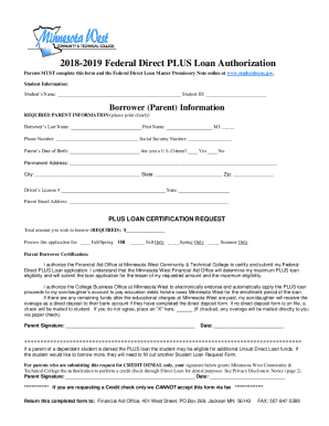 Fillable Online www.dom.edusitesdefault2018-2019 Federal Direct Parent ...