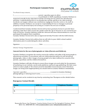 Fillable Online Parental Activity & Photography Consent form DofE Expeds.doc Fax Email Print ...