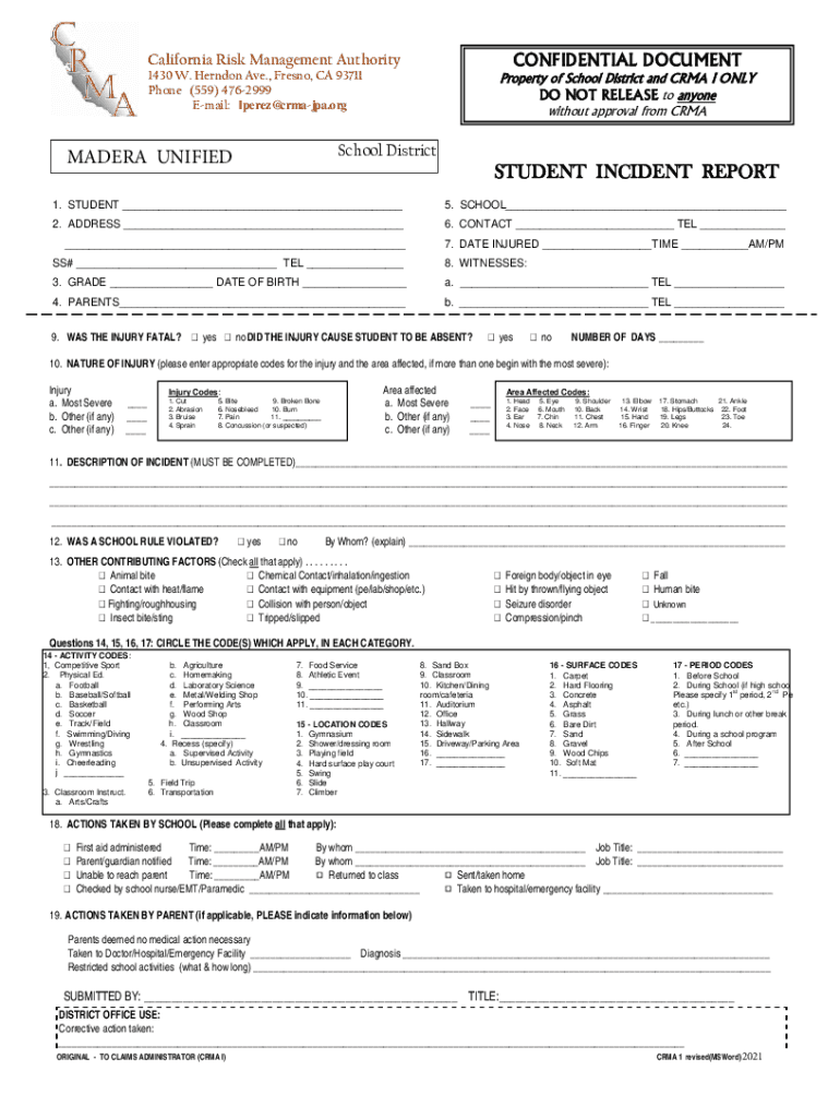 Fillable Online www.crma-jpa.orgResourcesRCIC-FormCalifornia Risk Management Authority RCIC Form ...