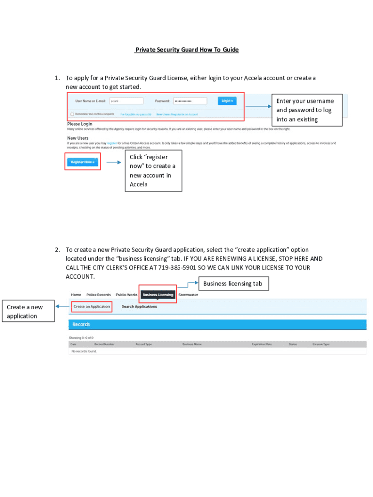 Fillable Online Private Security Guard How To Guide 1. To apply for a ...
