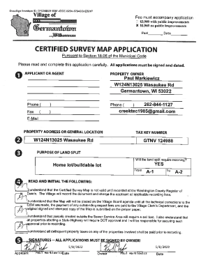 Fillable Online doa.wi.govDIRWIPlattingManual-CertifiedCERTIFIED SURVEY MAPS - Wisconsin Fax ...