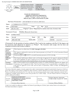 Fillable Online (PSA, Contract and/or contract) Effective July 1, 2019 ...