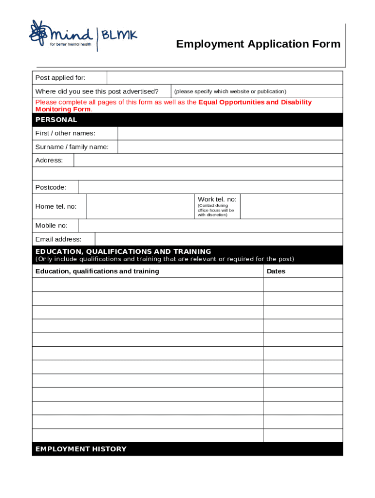 Post Applied for: Where did you see the post advertised? (Please ... Doc Template | pdfFiller