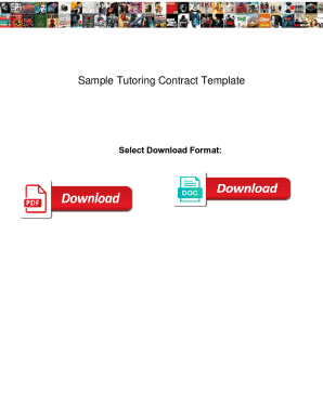 Fillable Online Sample Tutoring Contract Template. Sample Tutoring ...