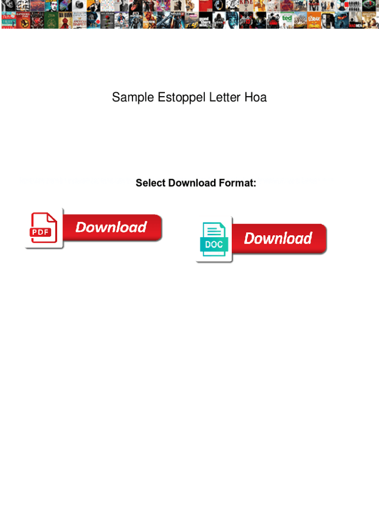 Fillable Online Sample Estoppel Letter Hoa. Sample Estoppel Letter Hoa ...