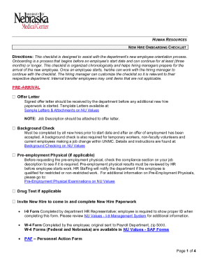 Fillable Online New Hire Onboarding Checklist Updated for 2021New Hire Onboarding Checklist ...