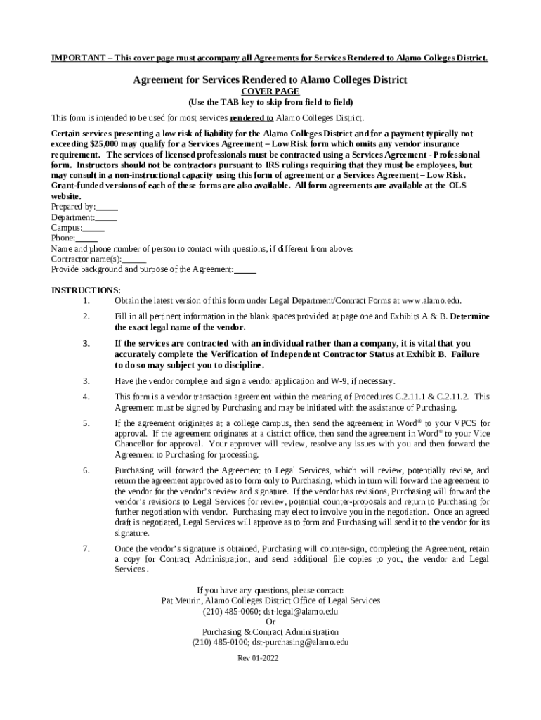 SERVICES RENDERED/AGREEMENT Sample ClausesLaw Insider Doc Template ...