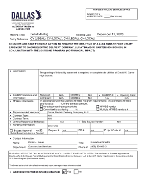 Fillable Online FOR USE BY BOARD SERVICES OFFICE - BoardDocs, a ...