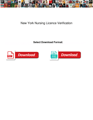 Fillable Online New York Nursing Licence Verification. New York Nursing ...