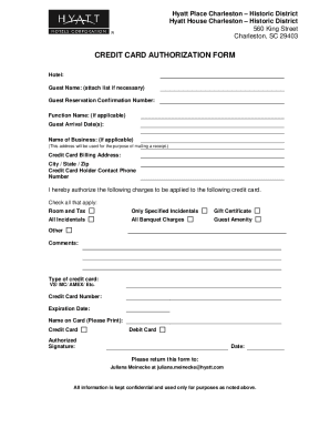 Fillable Online Credit Card Authorization form Fax Email Print - pdfFiller
