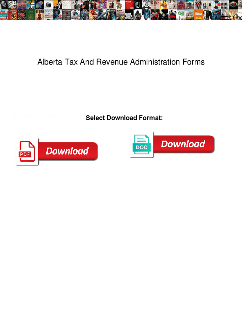 Fillable Online Alberta Tax And Revenue Administration Forms. Alberta ...