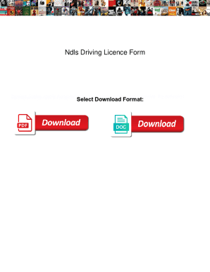 Fillable Online Ndls Driving Licence Form. Ndls Driving Licence Form fastcam Fax Email Print ...