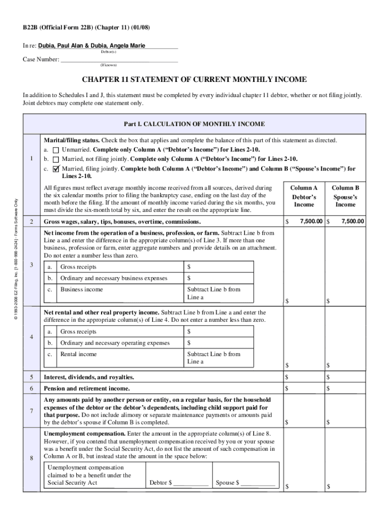 Fillable Online forms.justia.comofficial-federal-formsJustia :: Chapter 11 Statement Of Your ...