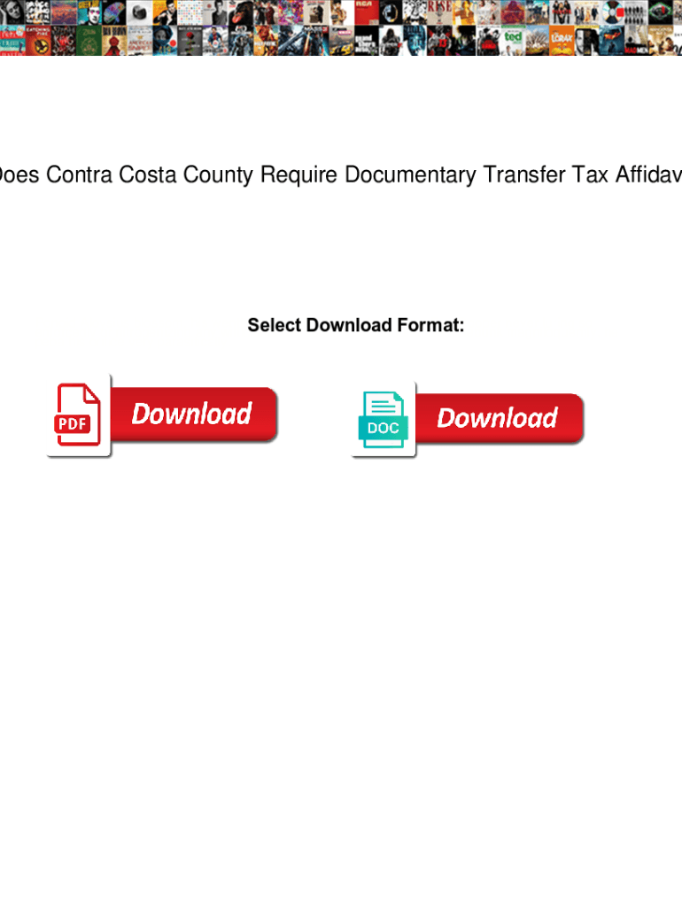 Fillable Online Does Contra Costa County Require Documentary Transfer ...