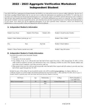Fillable Online www.sage.eduwp-contentuploads2022 2023 Aggregate Verification Worksheet ...