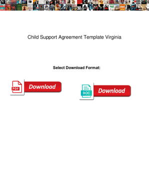 Fillable Online Child Support Agreement Template Virginia. Child ...