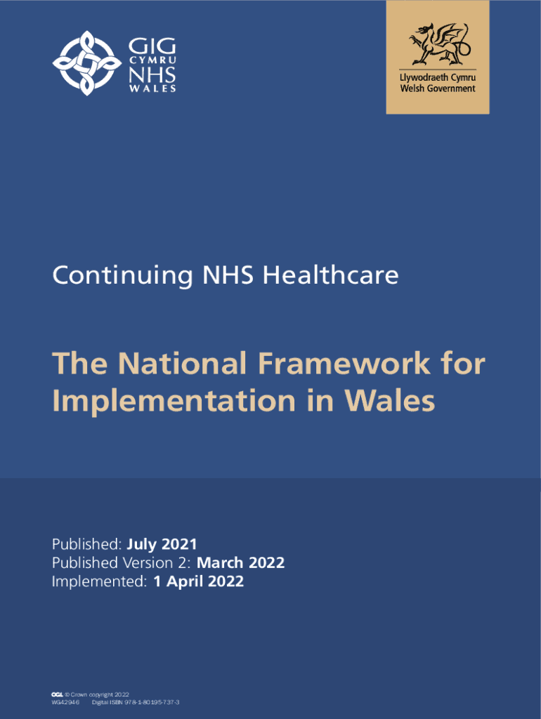 Fillable Online NHS continuing healthcare in Wales: revised national ...