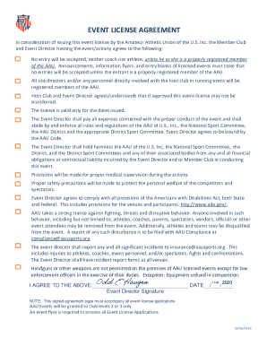 Fillable Online www.pdffiller.com239267049-aau-event-licenseFillable ...
