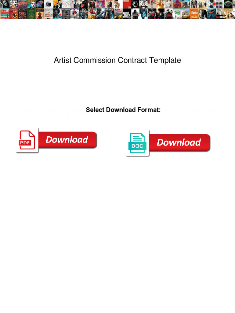 Fillable Online Artist Commission Contract Template. Artist Commission ...