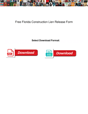 Fillable Online Free Florida Construction Lien Release Form. Free ...