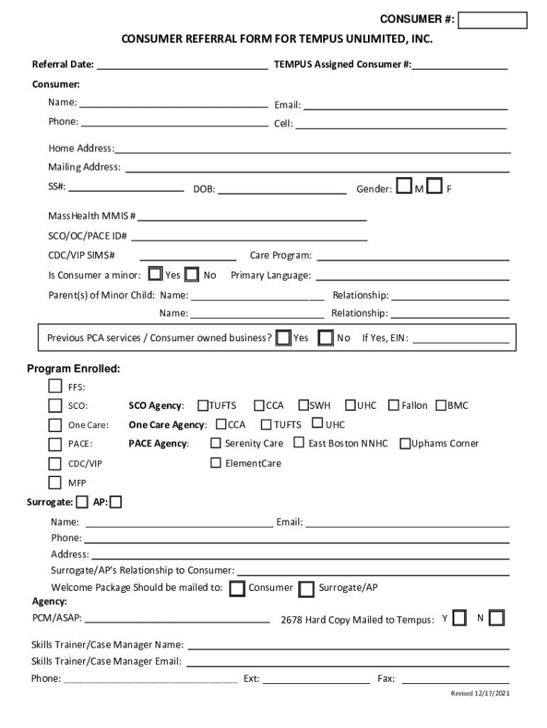 Fillable Online www.pdffiller.com480161016--CONSUMER-REFERRALGet the ...