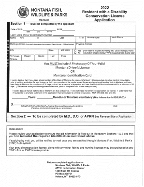 Fillable Online fwp mt www.parks.ca.govDisabled Discount Pass ...