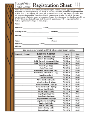 Fillable Online 10+ Printable Registration Form Templates - PDF ...