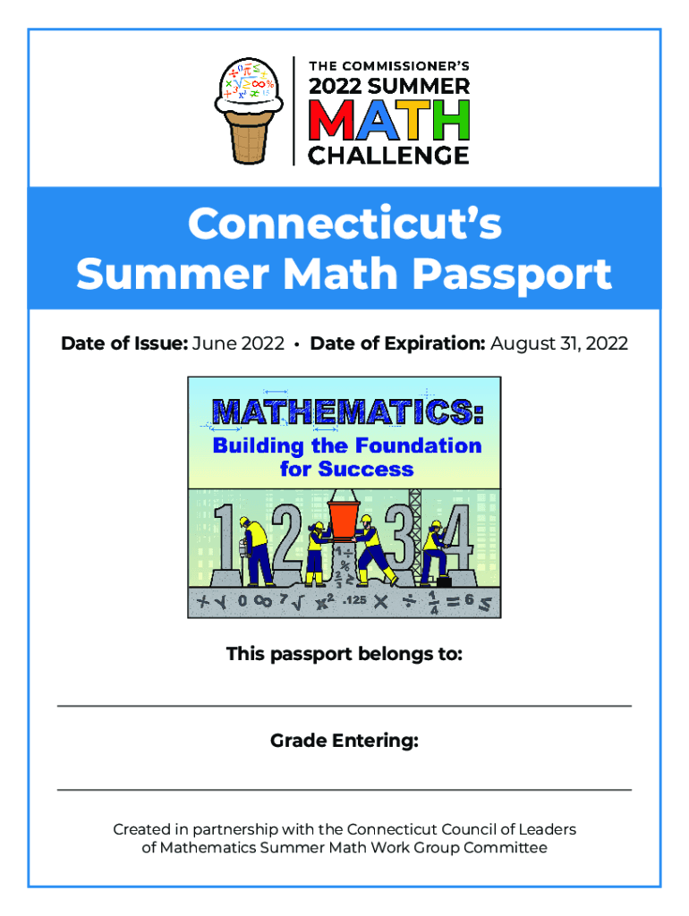 Fillable Online Summer Math Passport Adds Up to Fun for EES Students ...