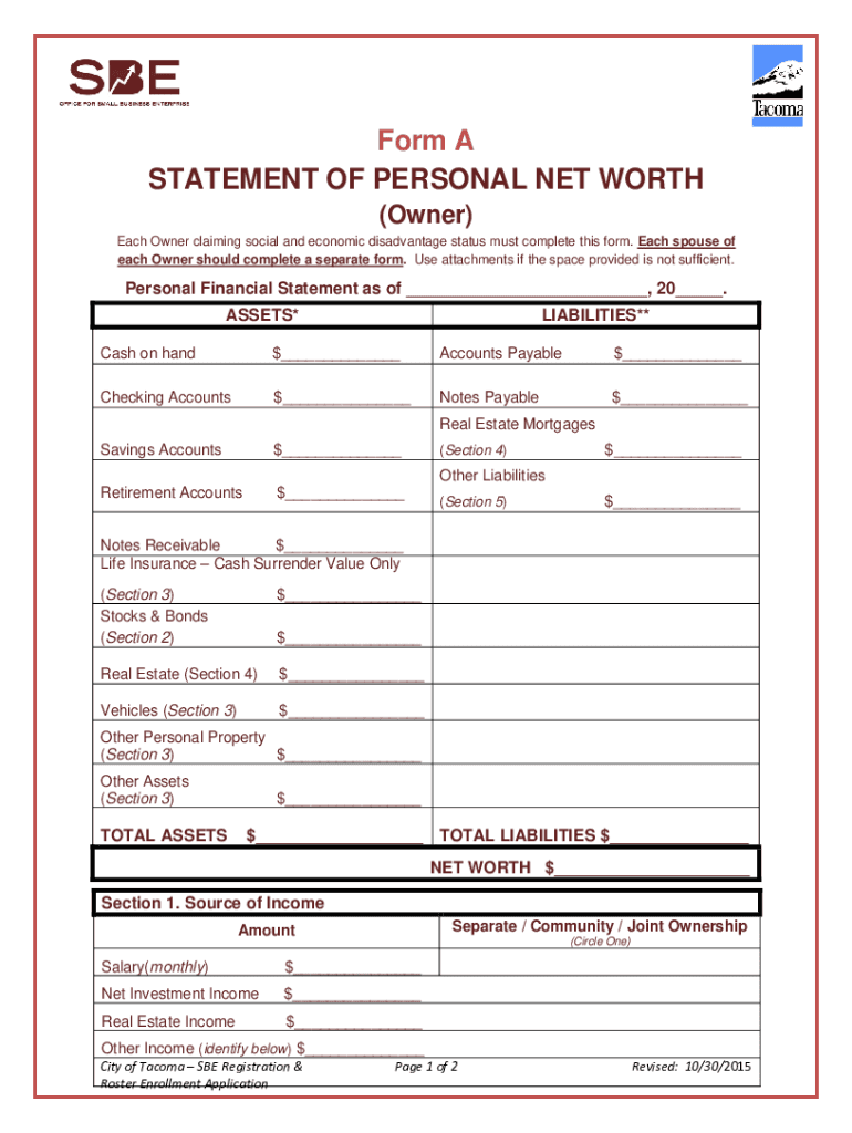 Fillable Online individual claiming economic disadvantage must submit ...