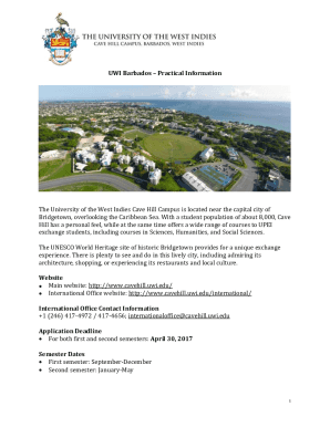 Fillable Online cavehill.uwi.eduThe University of the West Indies at ...