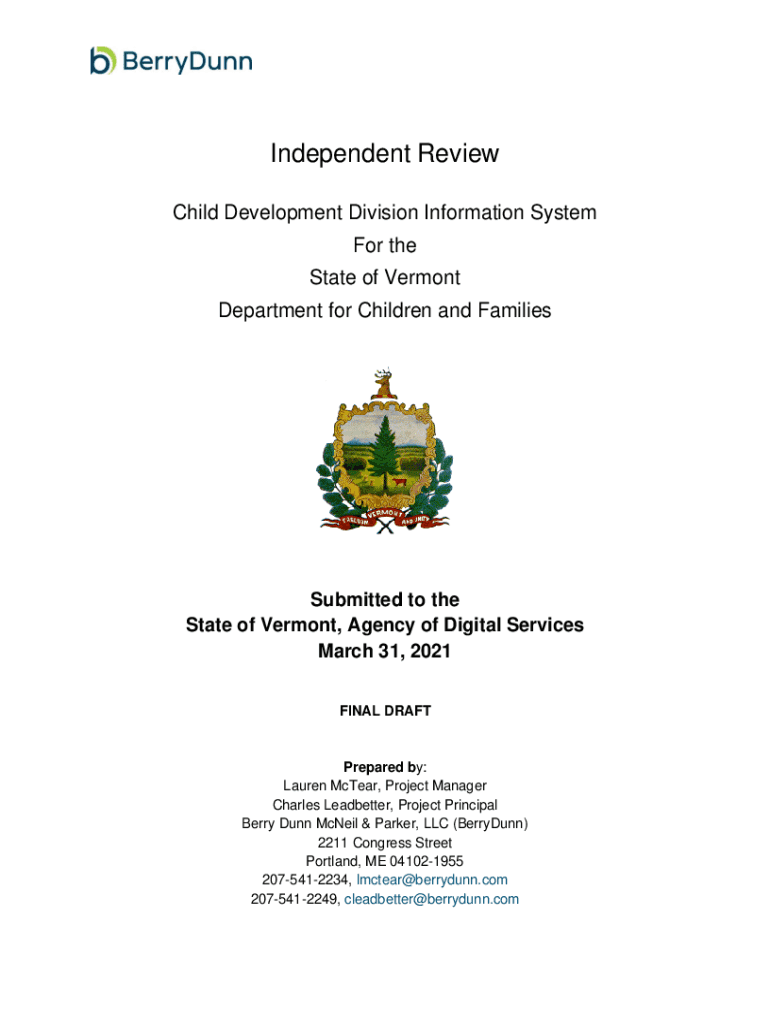 Fillable Online dcf.vermont.govcddformsFormsDepartment for Children and ...