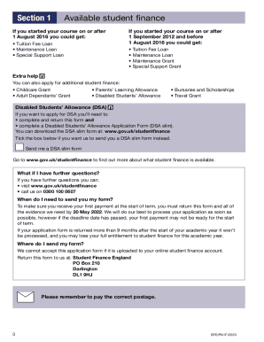 Fillable Online Student Finance PN1Student finance forms - GOV.UKStudent Finance PN1Student ...